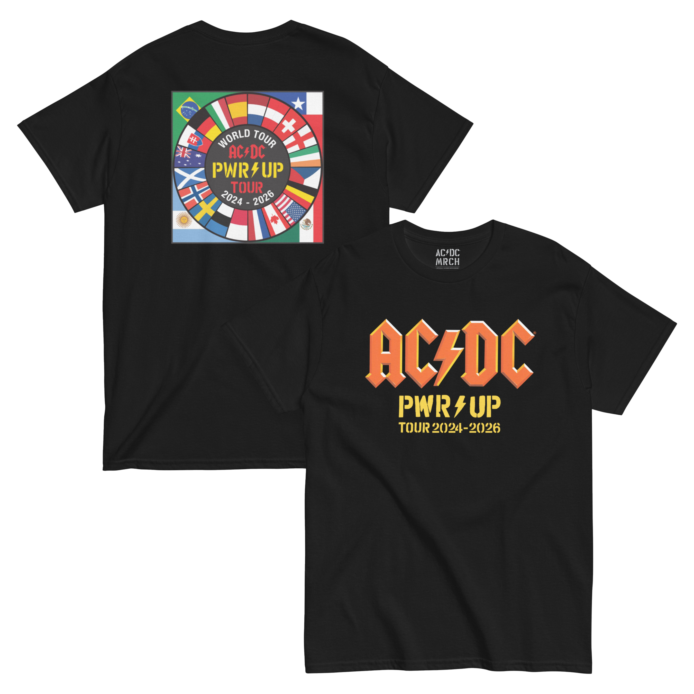 PWR UP World Tour Flags T-Shirt – AC/DC